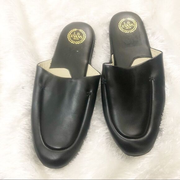 L.B. Evans | Shoes | Lbevansduke Scuff Blackslippers Size1 | Poshmark